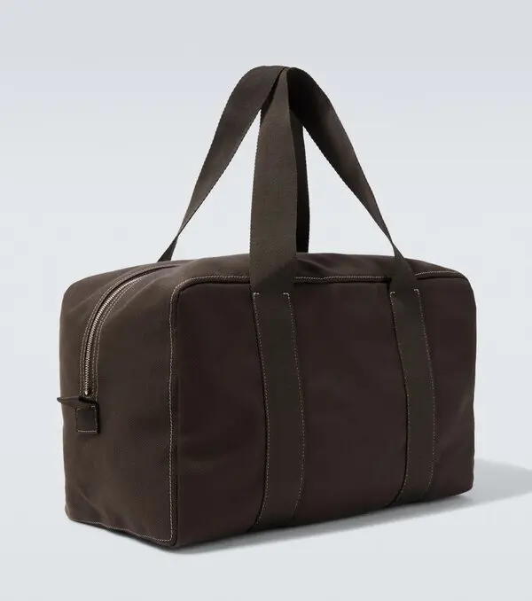 THE ROW Sisal Canvas Duffel Bag - Brown