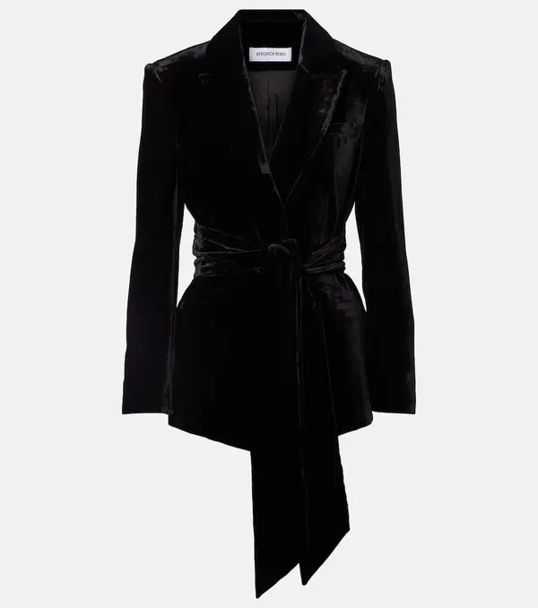 Veronica Beard Issel Velvet Blazer - Black