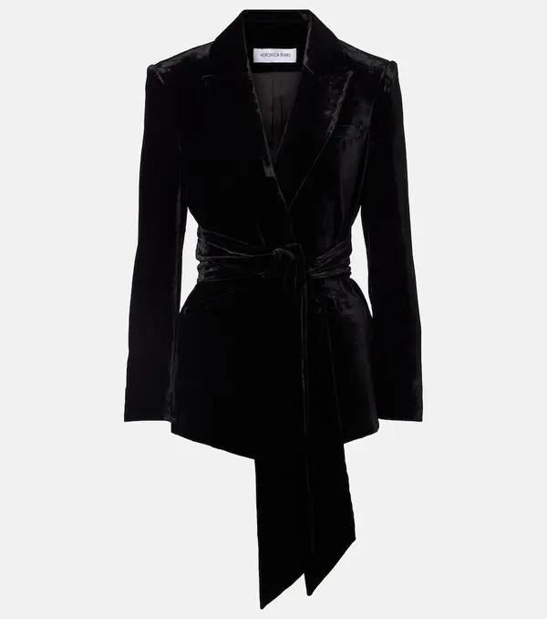 Veronica Beard Issel Velvet Blazer - Black