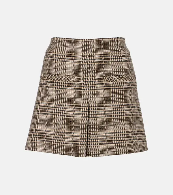 Veronica Beard Pavaline Houndstooth Miniskirt