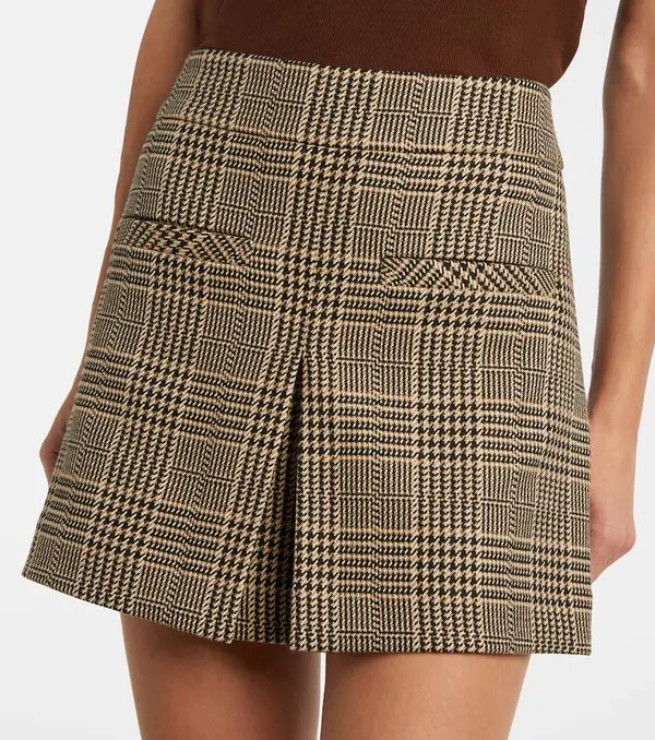 Veronica Beard Pavaline Houndstooth Miniskirt