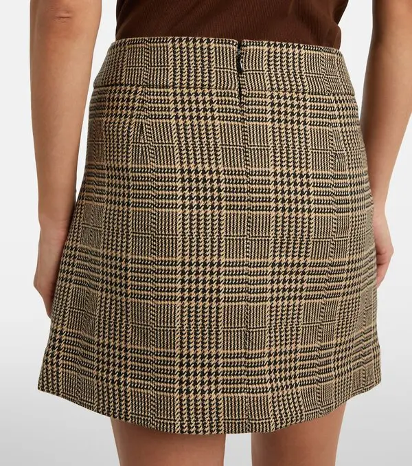 Veronica Beard Pavaline Houndstooth Miniskirt
