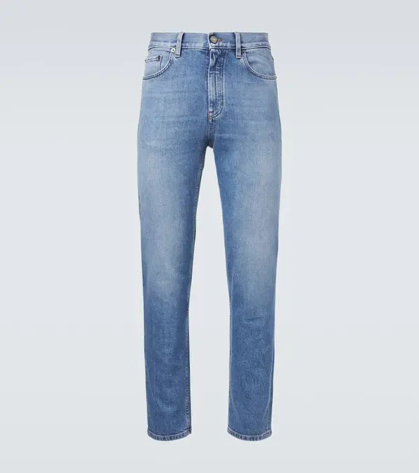Zegna High-rise Straight Jeans - Blue