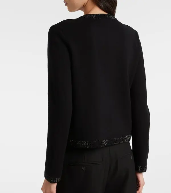 Tory Burch Embellished Wool-blend Cardigan