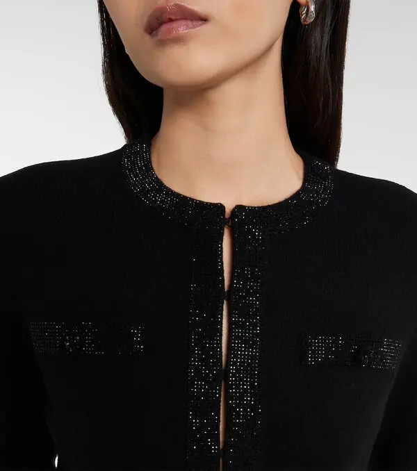 Tory Burch Embellished Wool-blend Cardigan