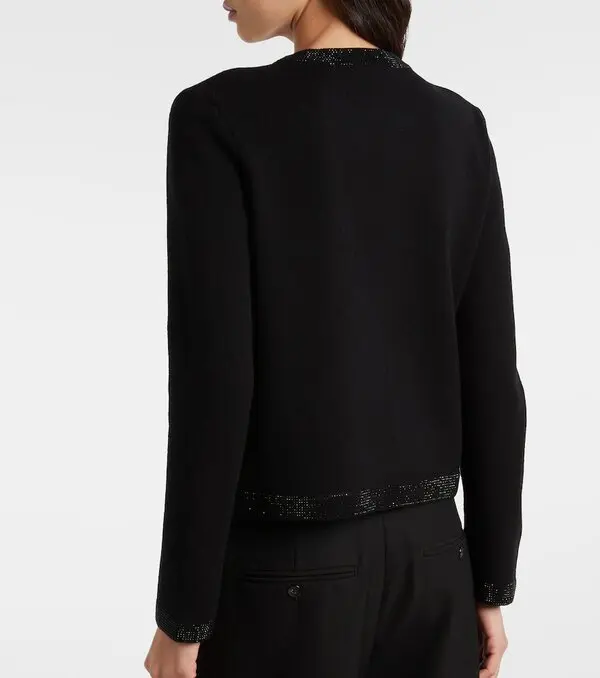 Tory Burch Embellished Wool-blend Cardigan