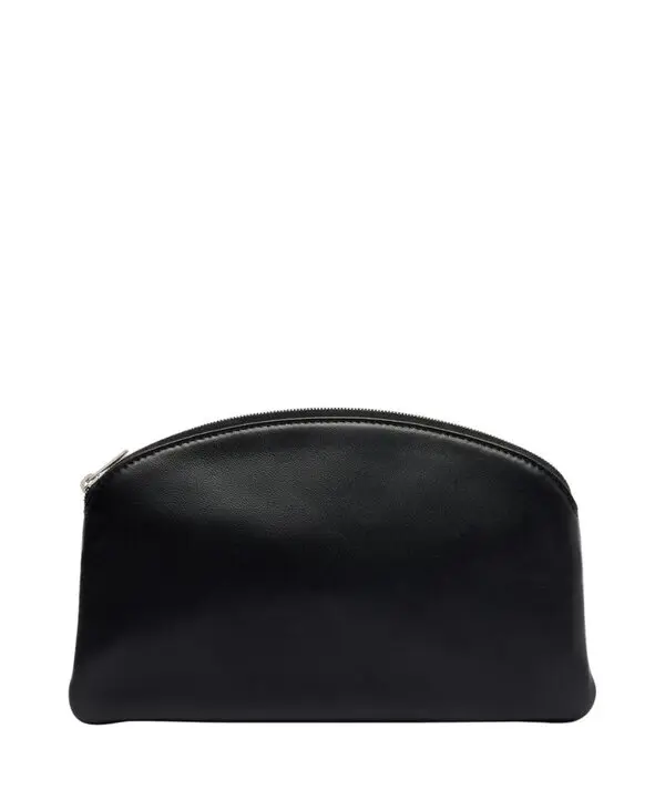 THE ROW Leather Coin Purse - Black