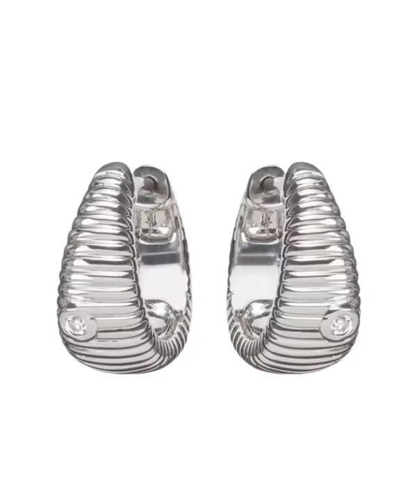 Yvonne Léon Berlingot Nano Hoop Earrings - Silver