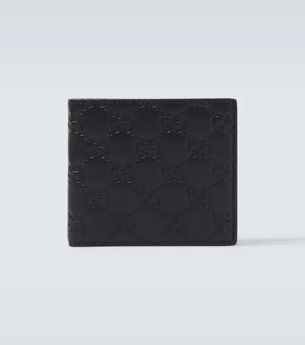 Gucci Gg Emblem Leather Wallet - Black