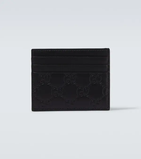 Gucci Gg Emblem Leather Card Holder