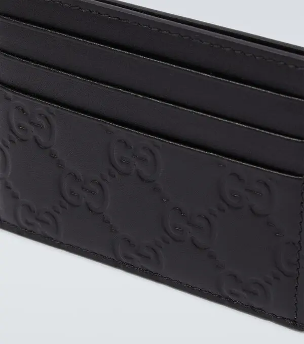 Gucci Gg Emblem Leather Card Holder