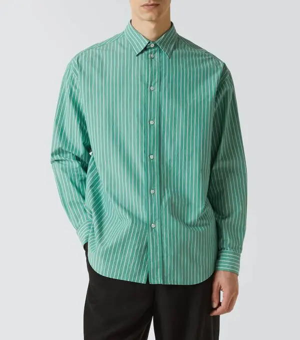 THE ROW Miller Striped Cotton Shirt