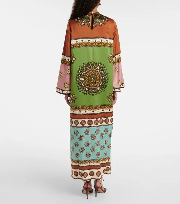 ALEMAIS Alémais Contina Printed Silk Maxi Dress