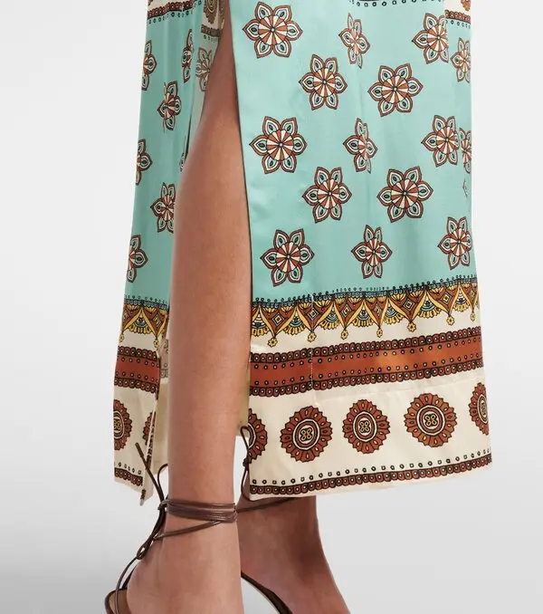 ALEMAIS Alémais Contina Printed Silk Maxi Dress
