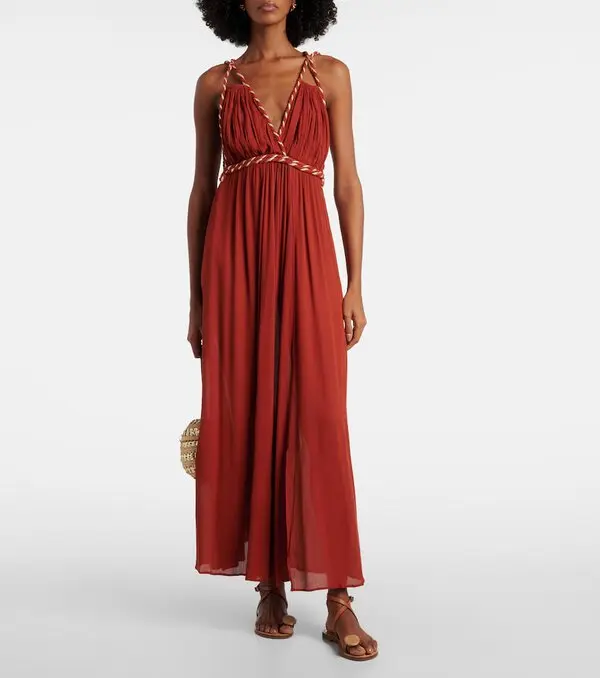 Poupette St Barth Colette Maxi Dress - Orange