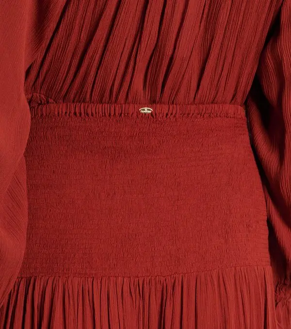 Poupette St Barth Neree Asymmetric Maxi Skirt - Red