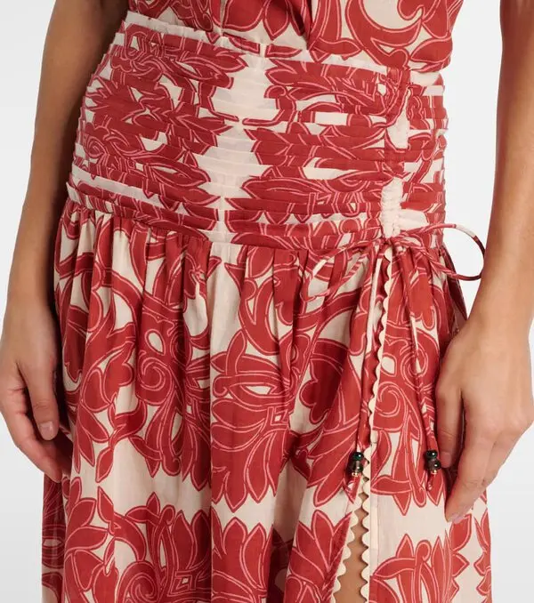 Poupette St Barth Carla Printed Cotton Maxi Skirt