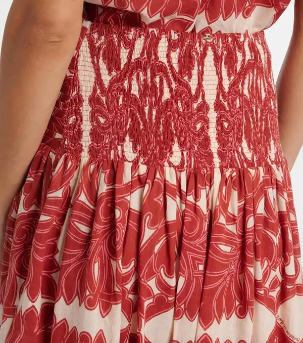 Poupette St Barth Carla Printed Cotton Maxi Skirt