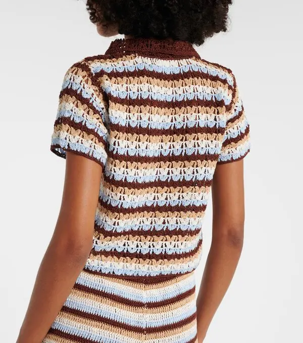 Anna Kosturova Striped Polo Shirt