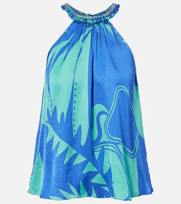 Poupette St Barth Cleo Printed Top - Blue