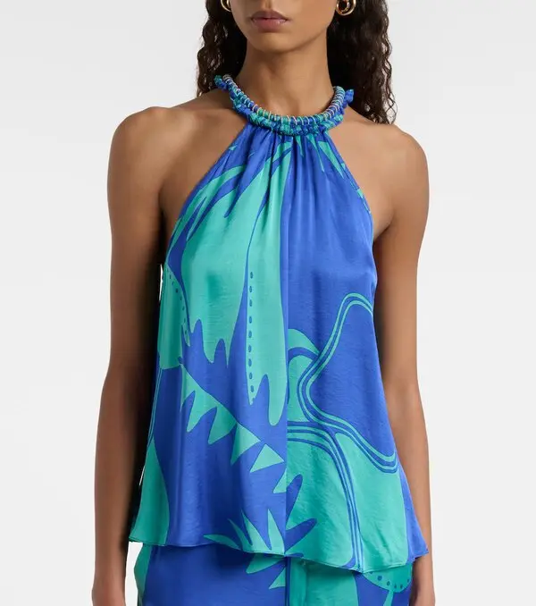 Poupette St Barth Cleo Printed Top - Blue