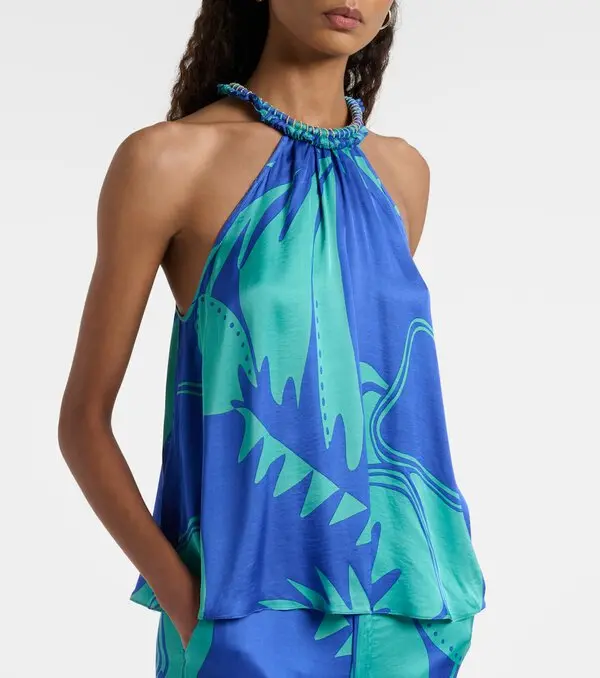 Poupette St Barth Cleo Printed Top - Blue