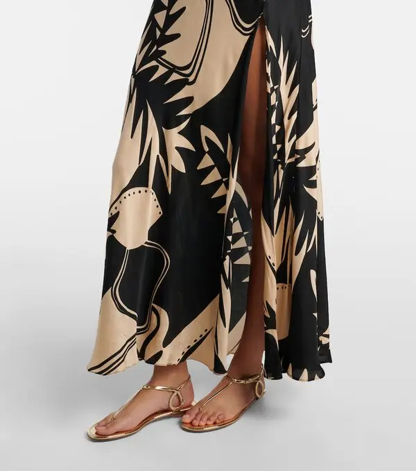 Poupette St Barth Stella Printed Maxi Dress - Black