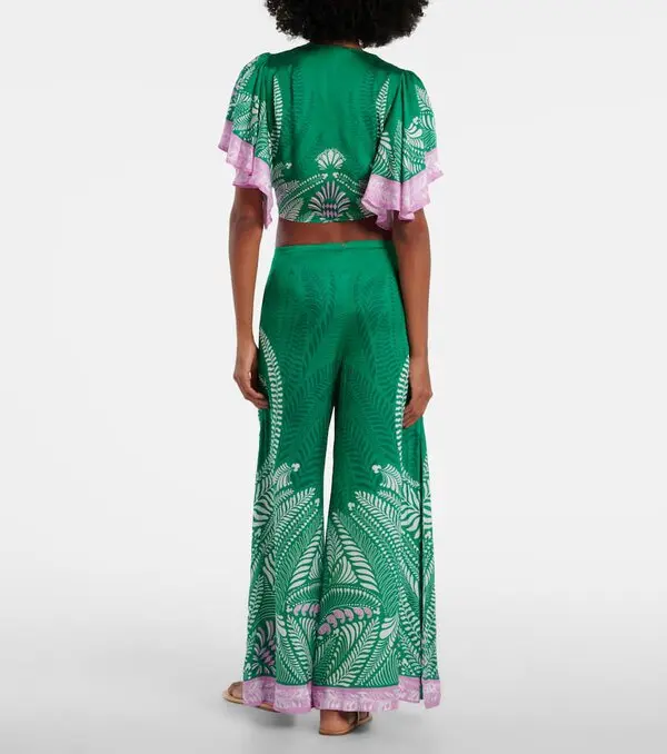 Poupette St Barth Clea Printed Wide-leg Pants
