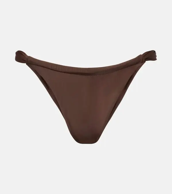 Faithfull The Brand Andez Ruched Bikini Bottom - Brown