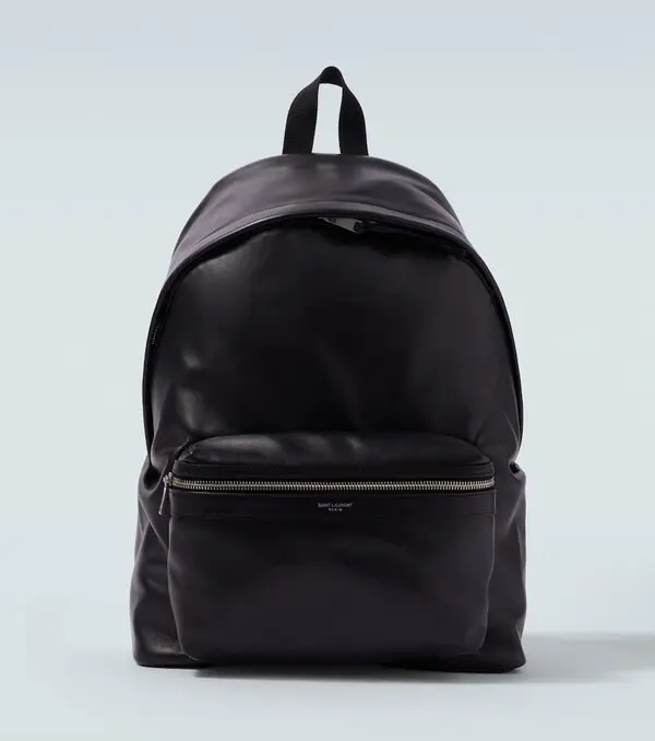Saint Laurent Leather-trimmed Backpack - Black