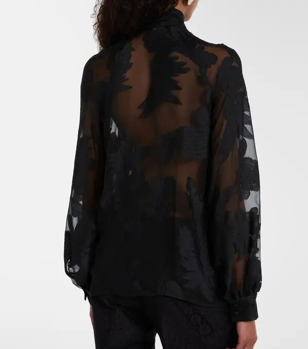 Etro Paisley Tie-neck Blouse