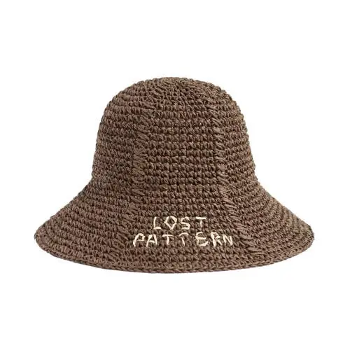 LOST PATTERN Wanderlight Packable Straw Hat - Coffee
