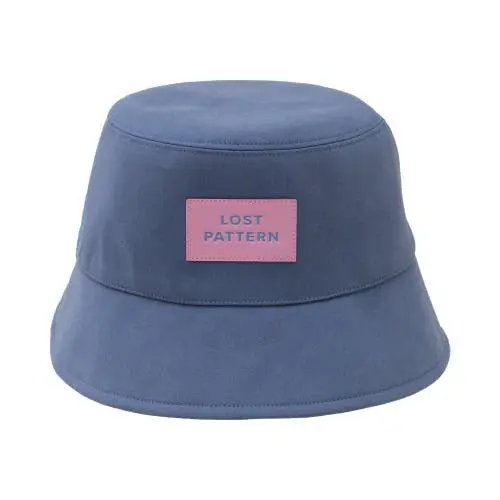 LOST PATTERN Cotton Reversible Bucket Hat - Blue