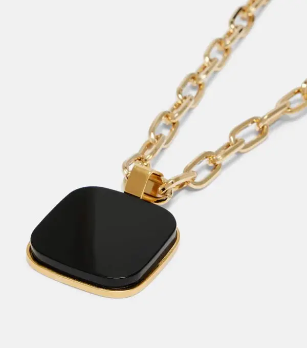 La DoubleJ Onyx Pendant Necklace