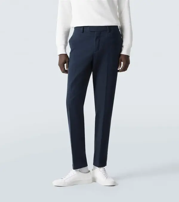 Thom Sweeney Cotton Twill Slim Pants