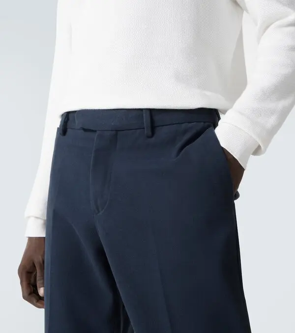 Thom Sweeney Cotton Twill Slim Pants