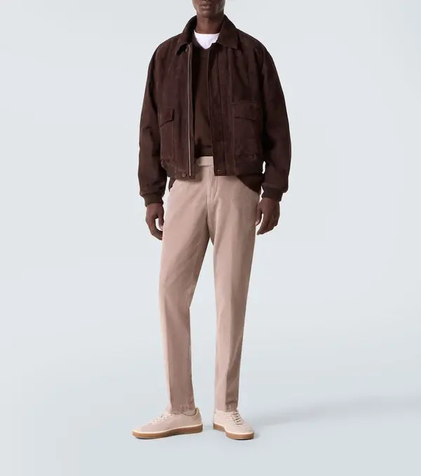 Thom Sweeney Cotton-blend Corduroy Slim Pants