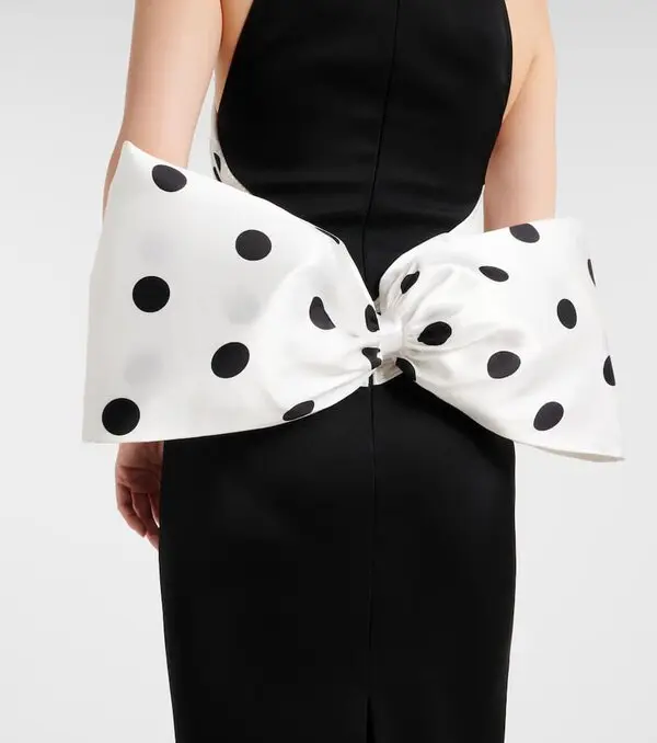 David Koma Polka-dot Halterneck Gown
