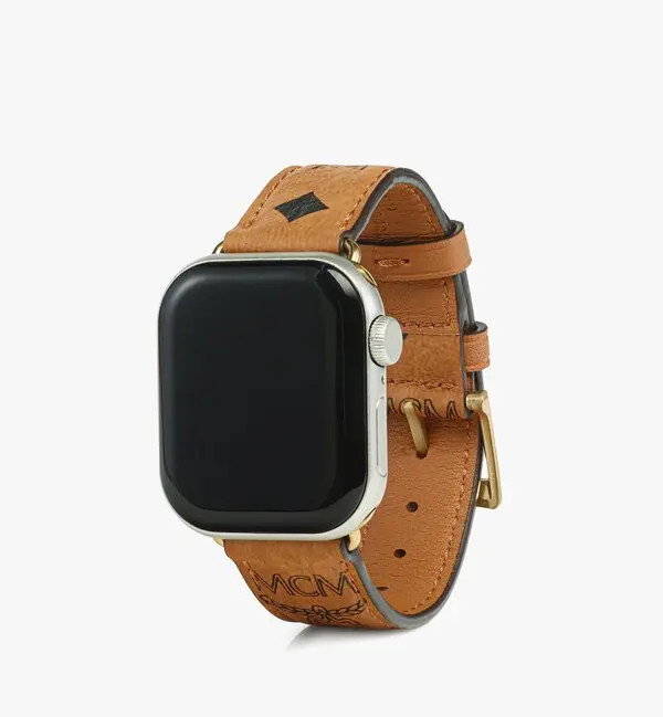 Mcm 38-41mm Visetos Apple Watch Band - Cognac