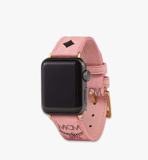Mcm 38-41mm Visetos Apple Watch Band - Soft Pink