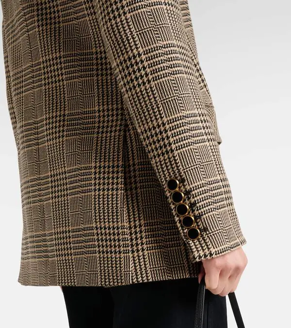 Veronica Beard Rhys Houndstooth Double-breasted Blazer