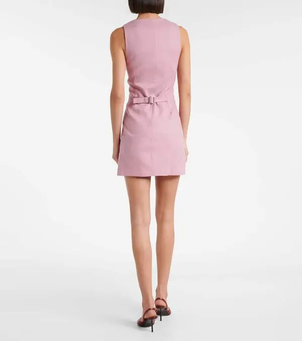Faithfull The Brand Jaques Linen Mini Dress - Pink