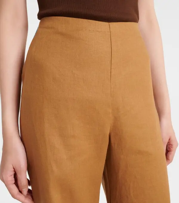 Faithfull The Brand Ilride Linen Wide-leg Trousers - Brown