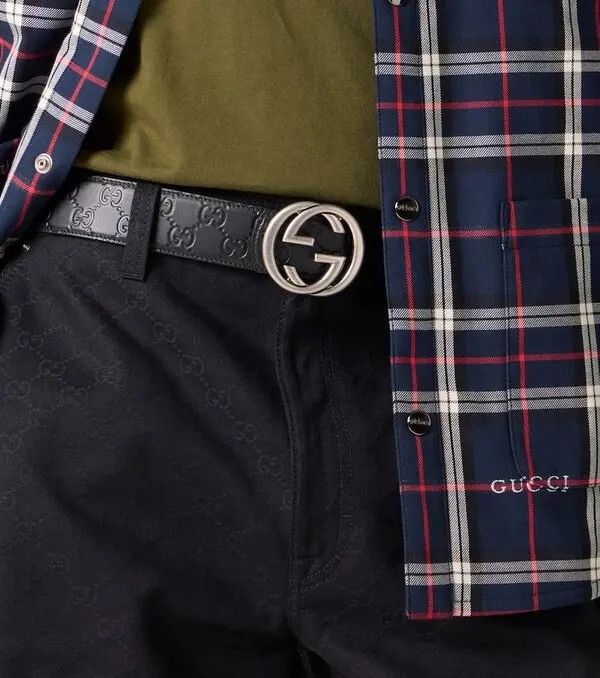 Gucci Interlocking G Reversible Leather Belt
