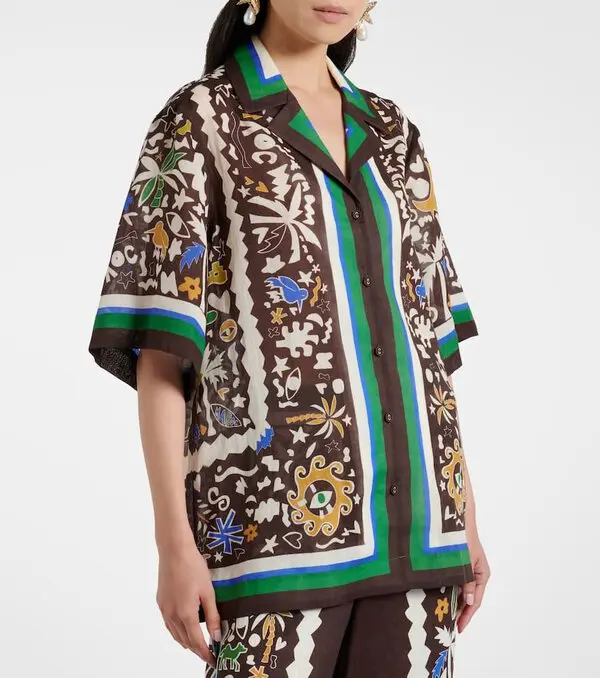 ALEMAIS Maroc Printed Ramie Shirt - Multicoloured