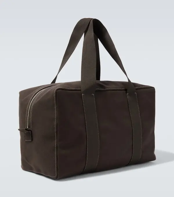 THE ROW Sisal Canvas Duffle Bag - Brown