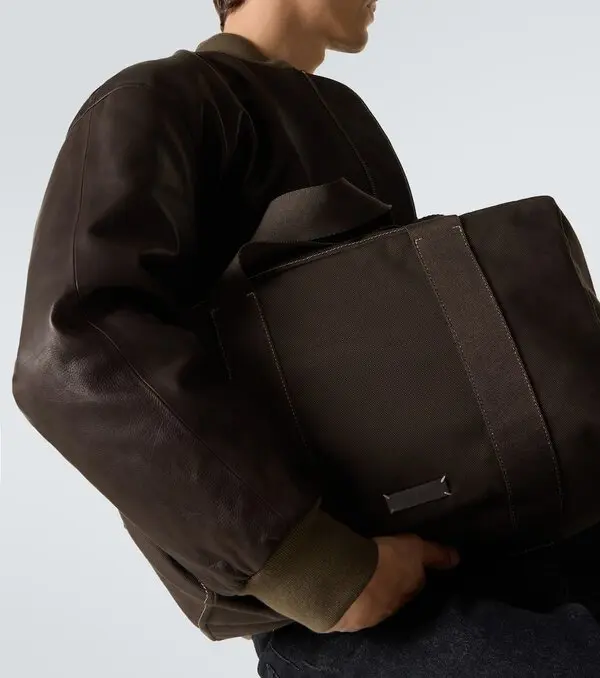THE ROW Sisal Canvas Duffle Bag - Brown