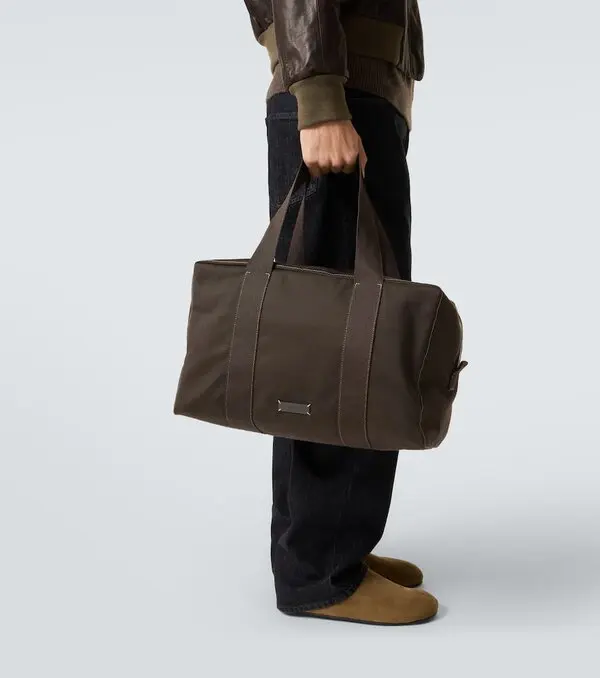 THE ROW Sisal Canvas Duffle Bag - Brown