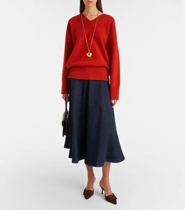 Altuzarra Varda Denim Midi Skirt