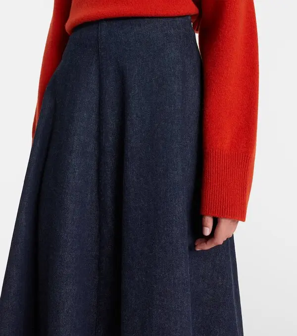Altuzarra Varda Denim Midi Skirt